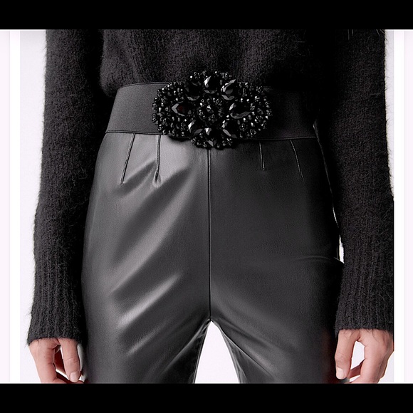 Zara | Accessories | Zara Stone Trims Stretch Belt | Poshmark